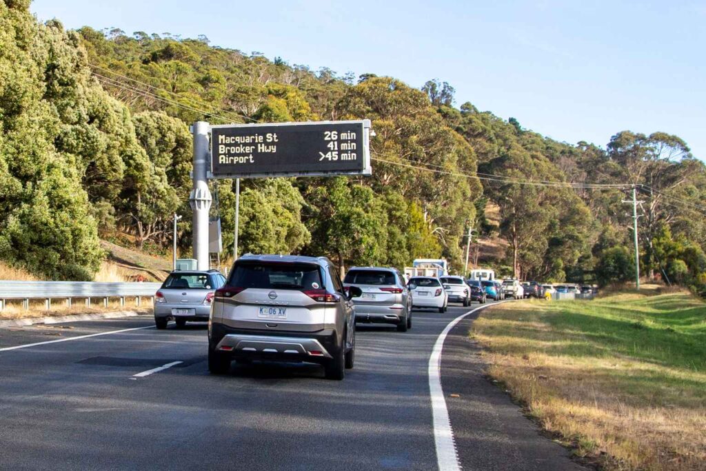 17 hospitalised after truck slams into bus on Hobart’s Southern Outlet ...