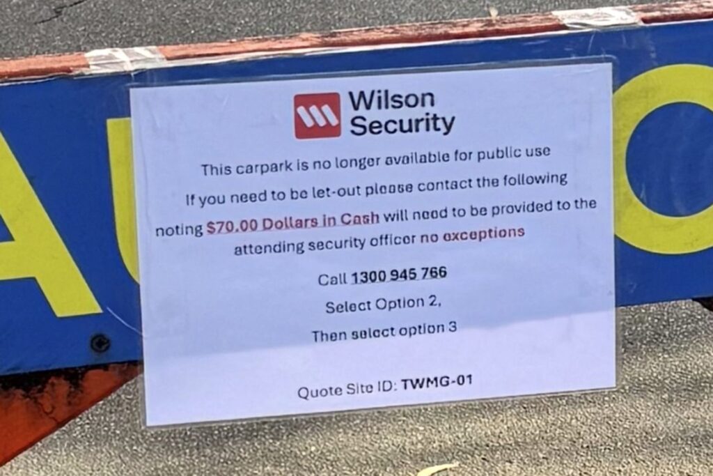Hobart drivers locked behind boom gate, asked to pay $70 cash - Pulse ...