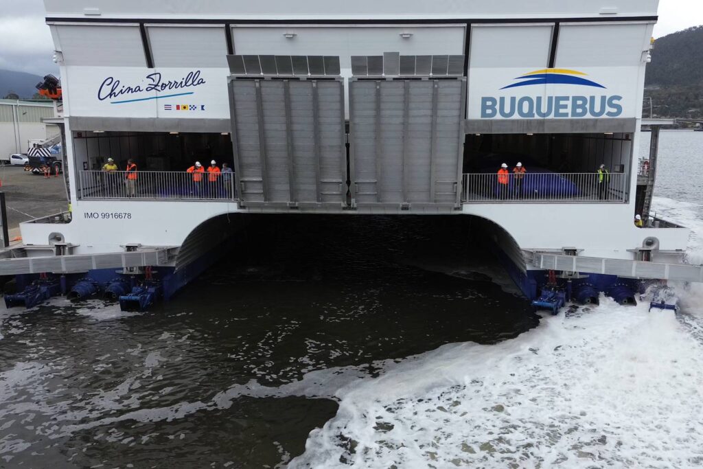 World’s largest battery-electric ship makes first voyage on Tasmanian ...