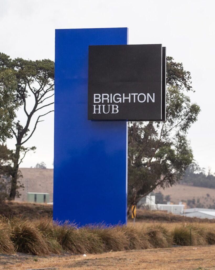 $100,000+ Brighton Hub sign installed alongside Midland Highway - Pulse ...