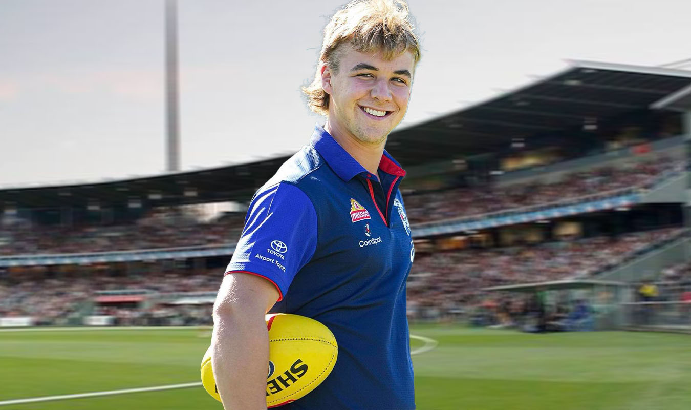 Young Tasmanian AFL star Ryley Sanders makes hometown debut in ...