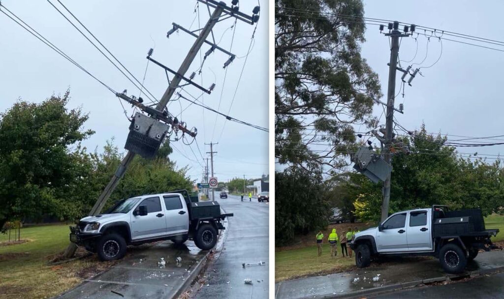 Crashed car knocks power out to 1,400 Devonport homes after slamming ...