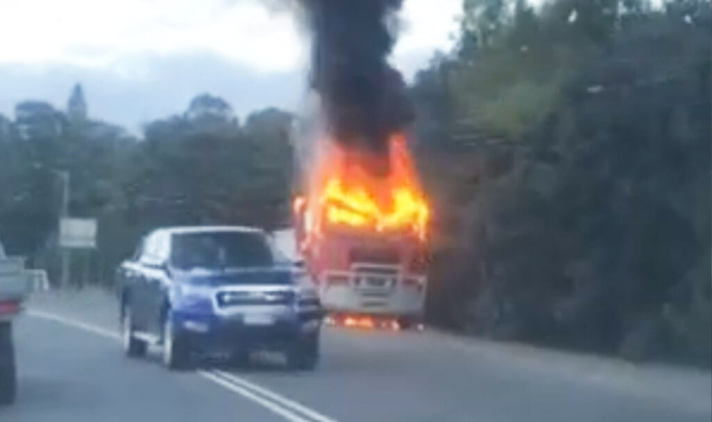 Truck bursts into flames in early morning inferno on Tasmania’s Lyell ...