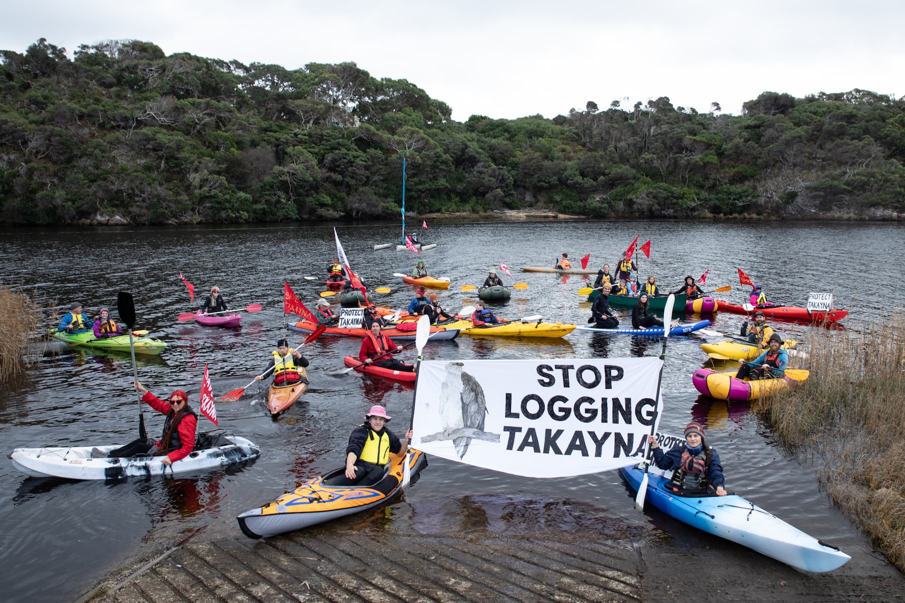 Community ‘flotilla’ calls for end to logging in Tasmania’s Arthur ...