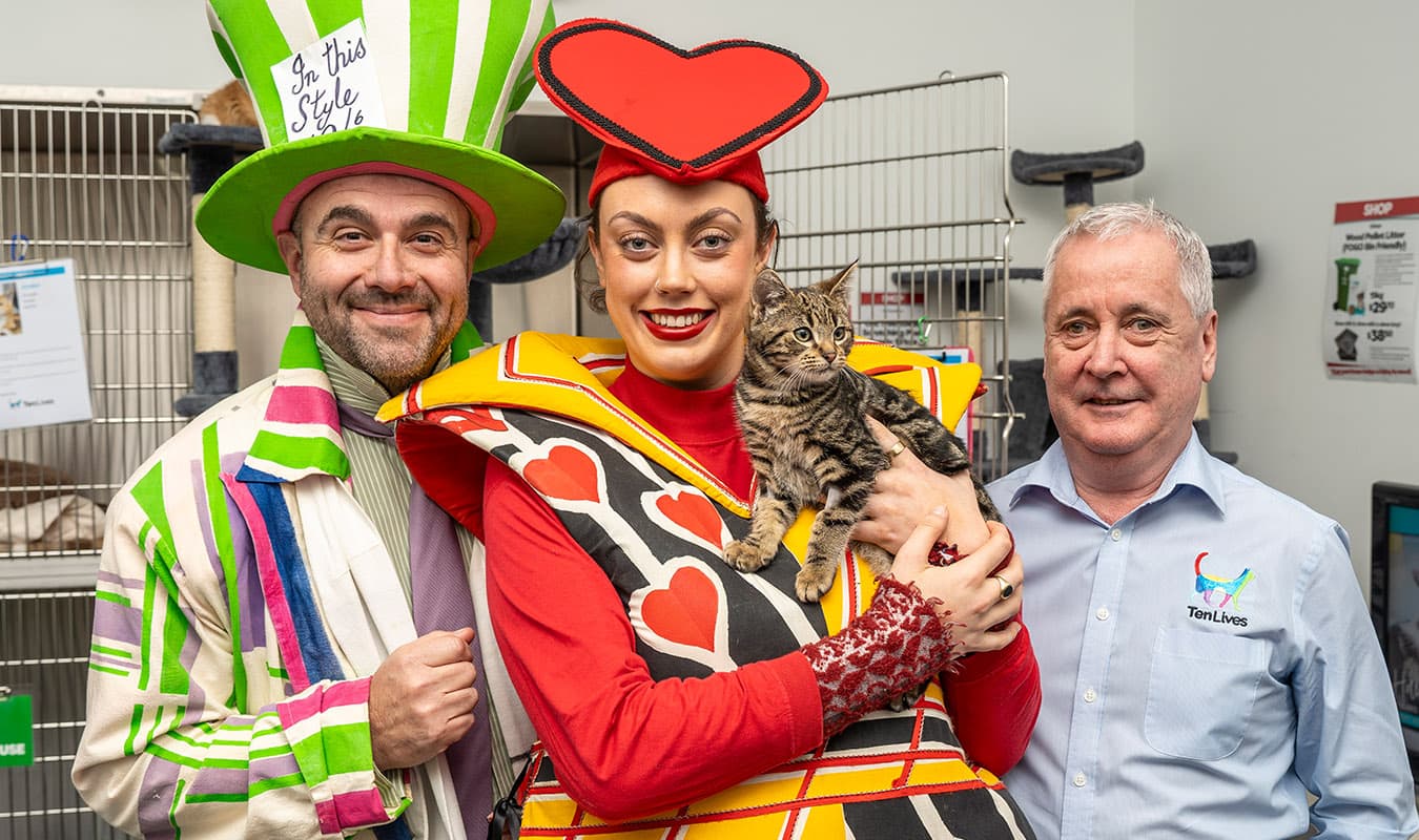 Crew behind new Tassie ‘Alice in Wonderland’ show donates to Ten Lives ...