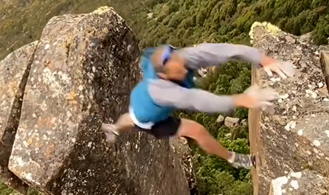 ‘Crazy daredevil’ goes viral for risky jump across Organ Pipes on ...