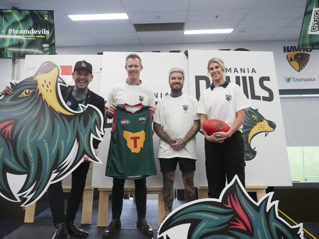 Launceston Mayor Matthew Garwood gets tattoo of Tasmania Devils team ...