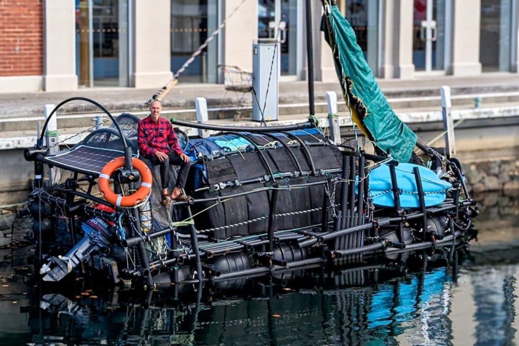 Environmentalist’s bid to sail raft made from rubbish foiled by safety ...