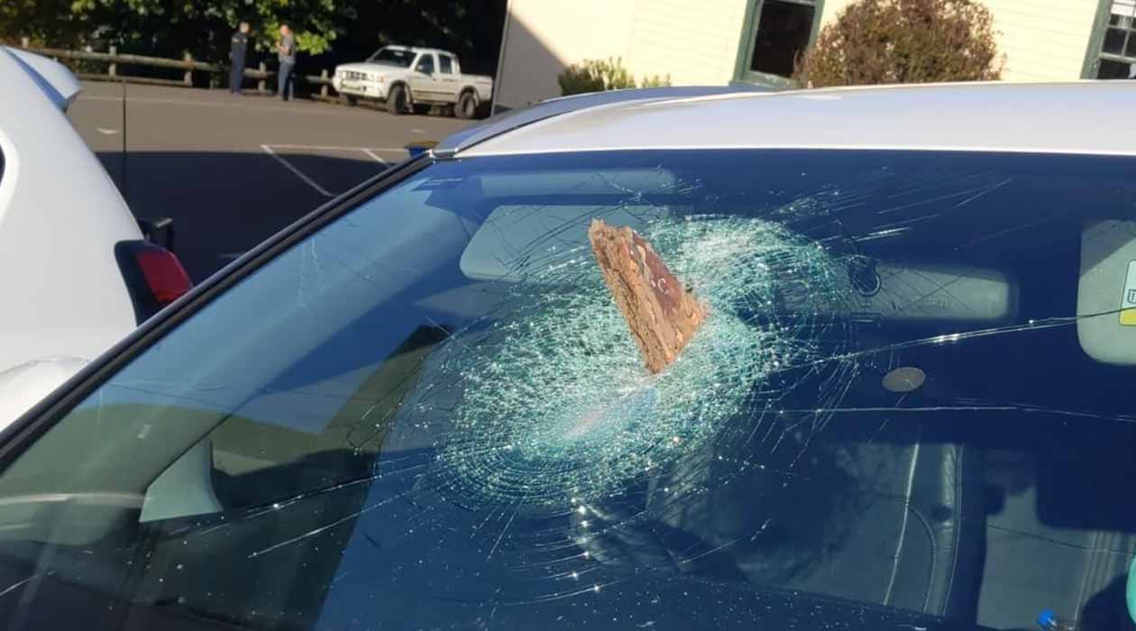 ‘Very close call:’ Tasmanian driver survives after wood crashes through ...